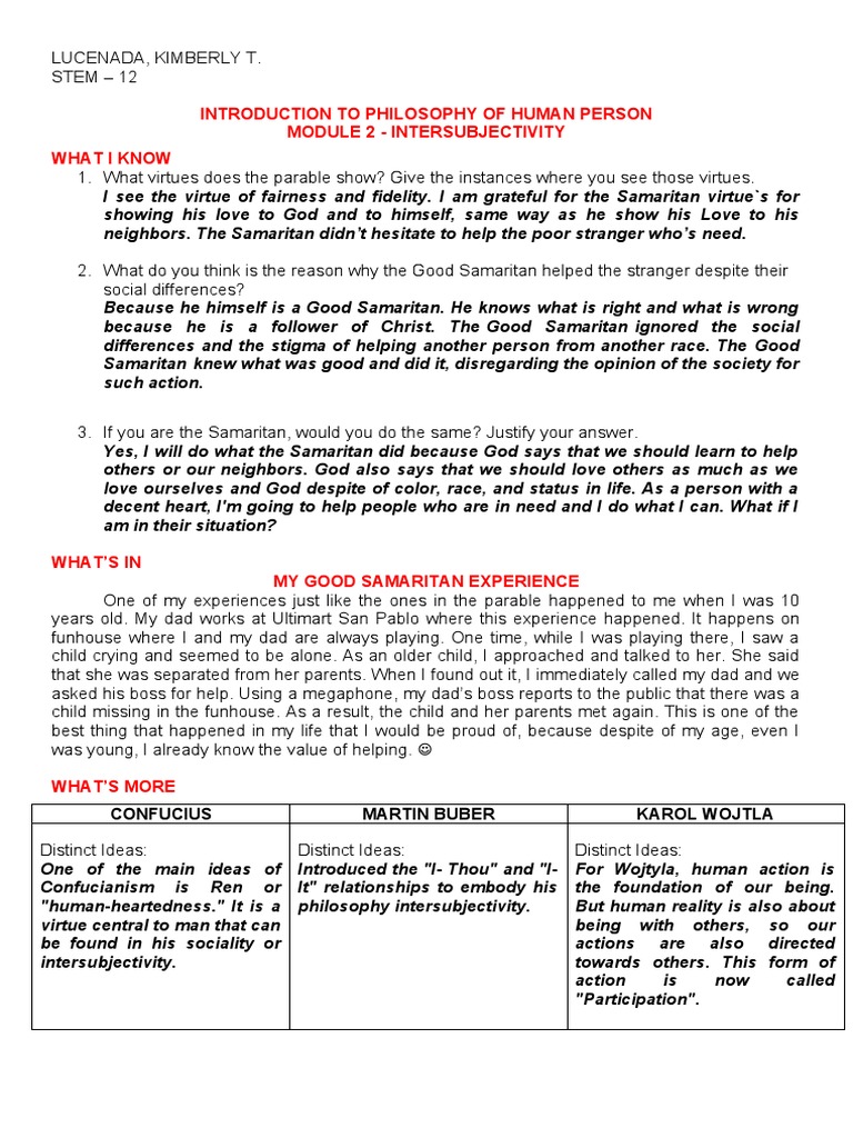 Understanding Human Subjectivity and Intersubjectivity | PDF | Rape ...