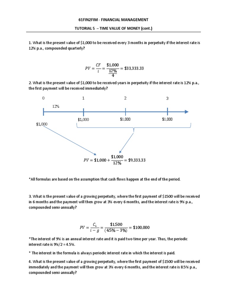 Solution Tutorial 5 TVM Application - SV 21 | PDF | Interest | Present Value