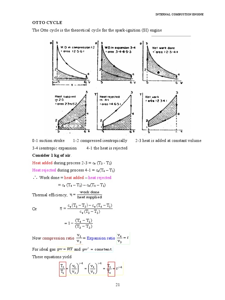 Otto Cycle and Diesel Cycle Analysis | PDF | Diesel Engine | Vehicle Parts