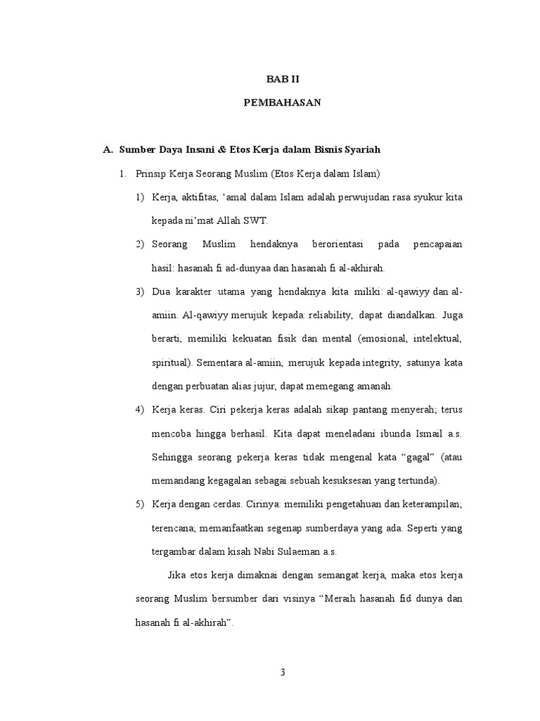 Etos Kerja Dan MSDI | PDF