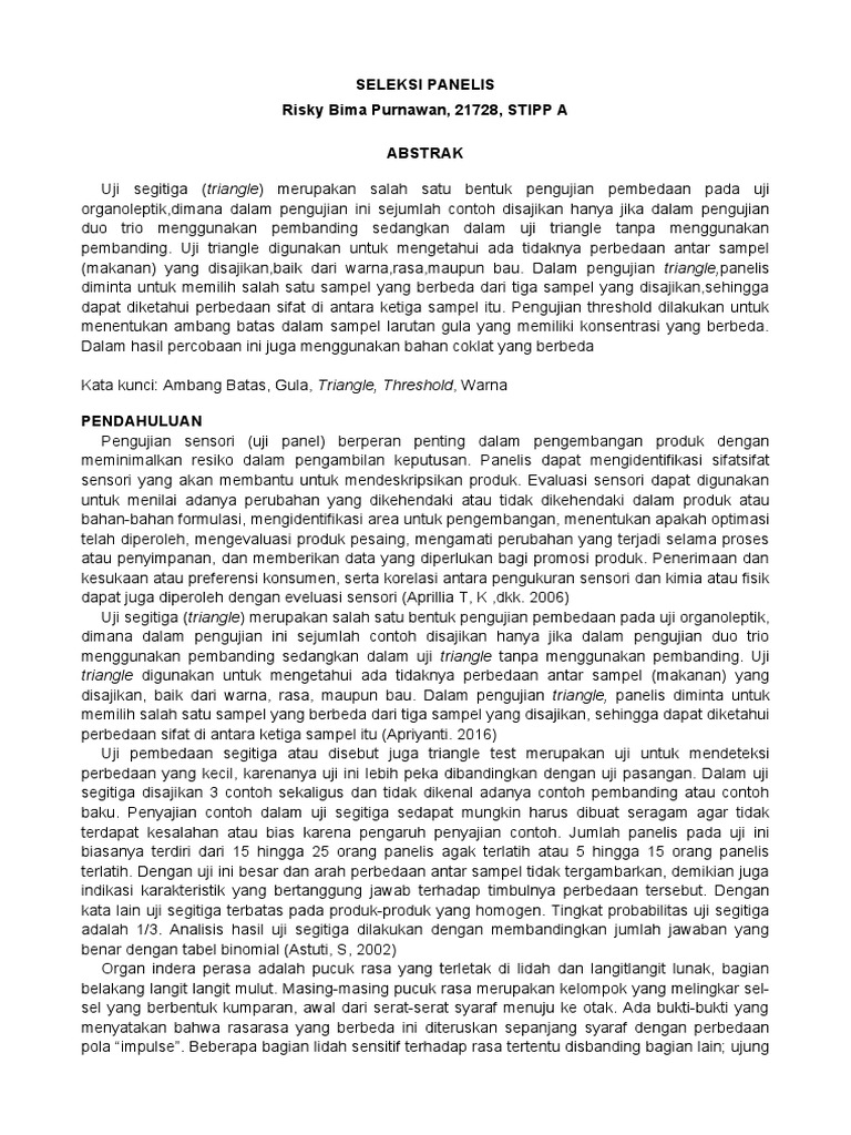 Laporan Pratikum Ke 1 Uji Triangle | PDF