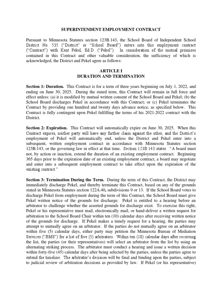 Superintendent Contract | PDF | Deductible | Insurance