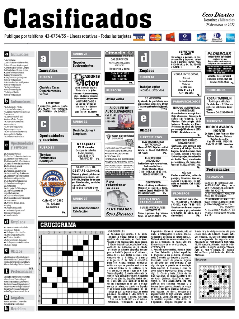 Clasificados 23.03.22 | PDF