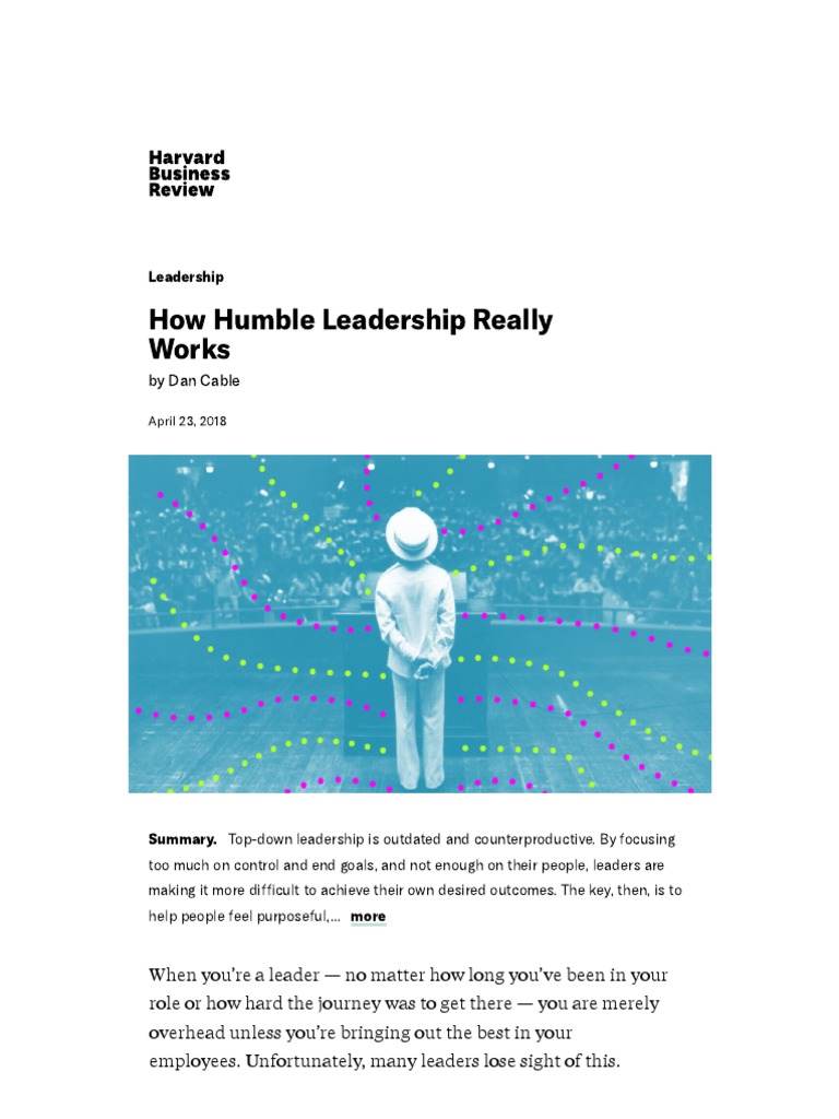 Humble Leadership: Empowering Employees | PDF | Servant Leadership ...