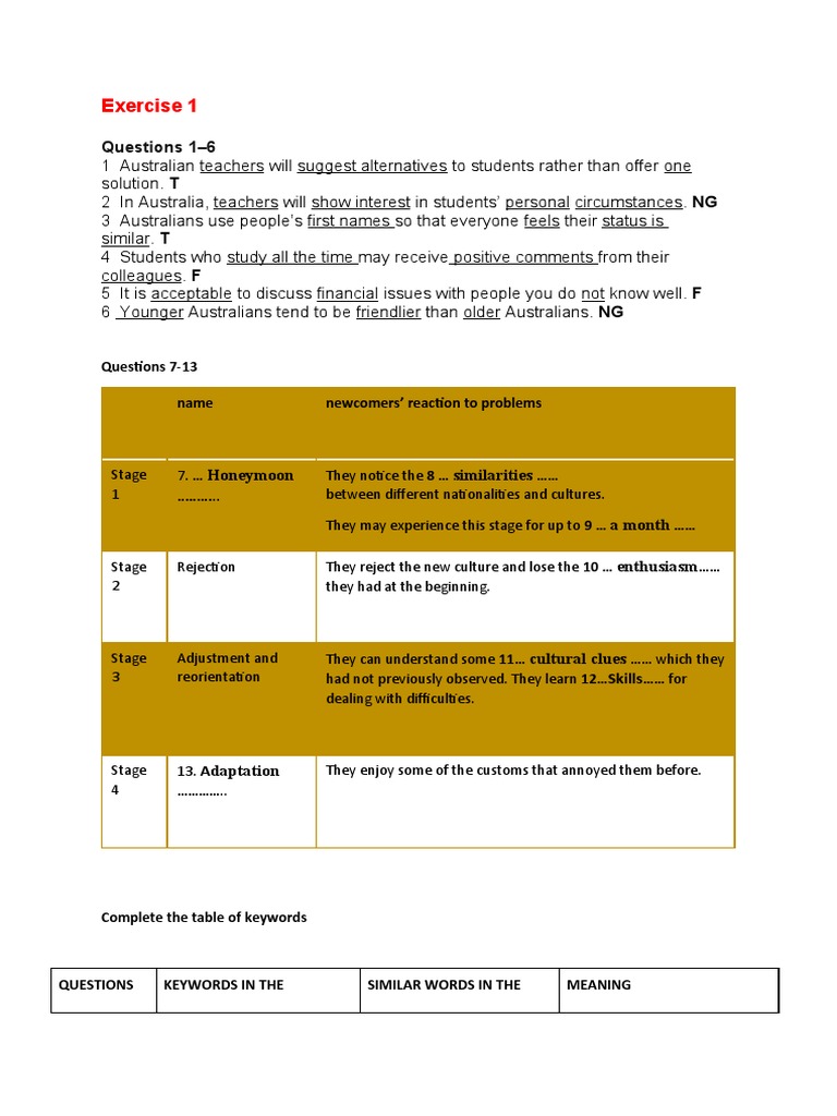 Exercise 1: Questions 1-6 | PDF