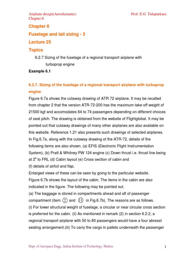 Fuselage and Tail Sizing - 3 Topics: Airplane Design (Aerodynamic) Prof ...