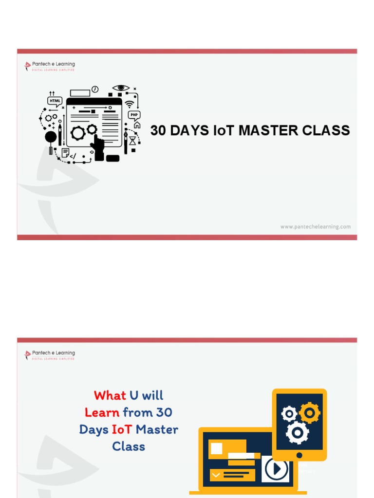 IoT Master Class Handbook | PDF | Internet Of Things | Home Automation