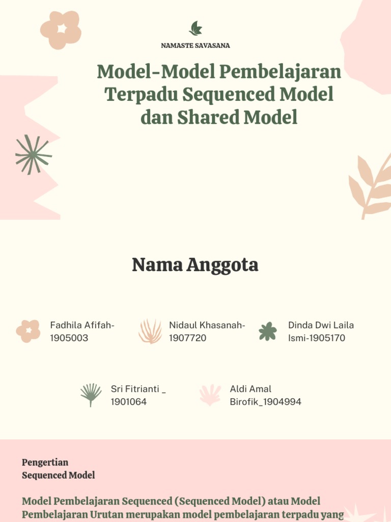Kelompok 4 Model-Model Pembelajaran Terpadu Sequenced Model | PDF | Pengembangan Diri