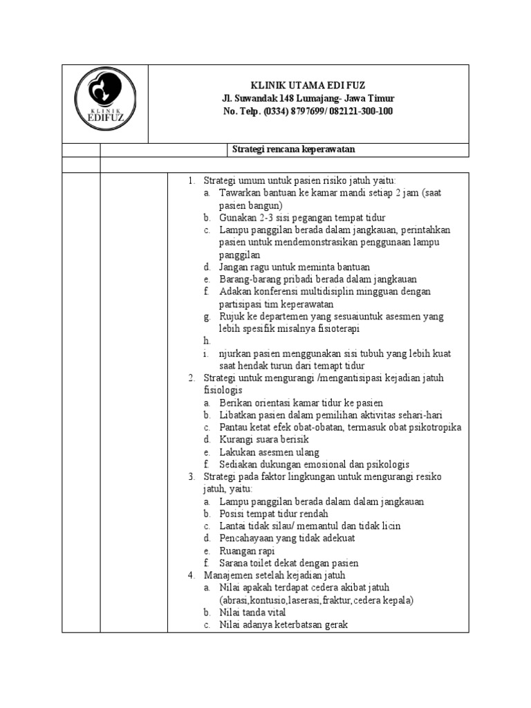 Implementasi Langkah Pencegahan Pasien Jatuh | PDF | Pengembangan Diri | Kesehatan Holistik