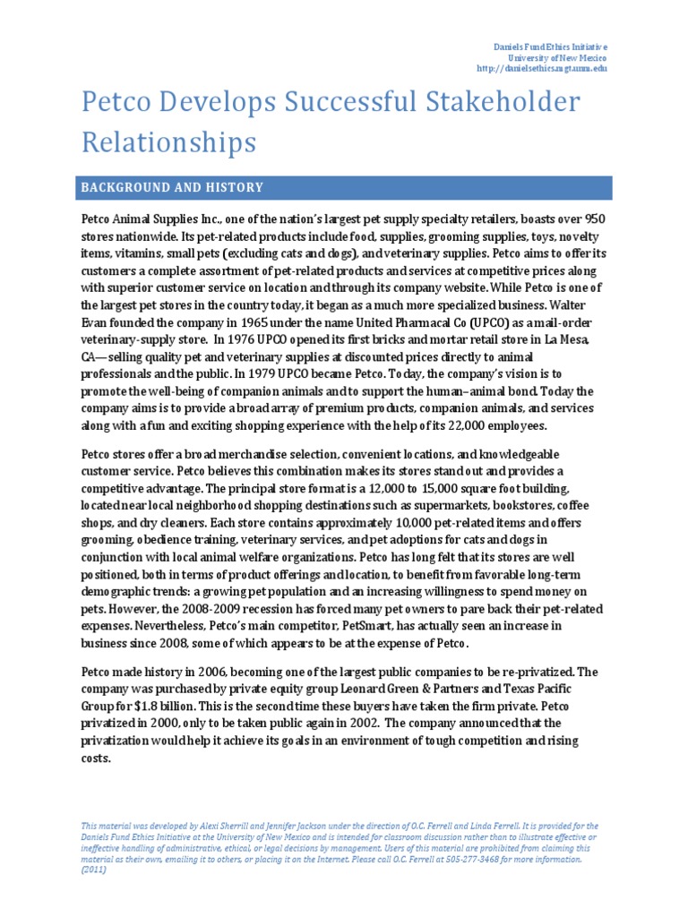 Petco Case | PDF | Pet | Retail