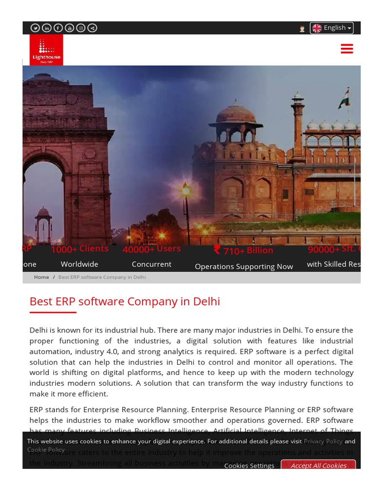 Lighthouse ERP in Delhi NCR | PDF | Enterprise Resource Planning ...