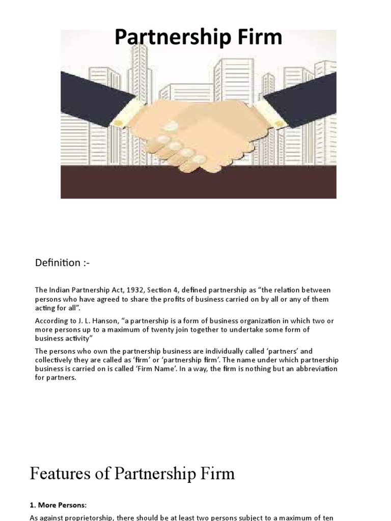 Understanding Partnership Firms: Key Features, Merits, Demerits, and an ...