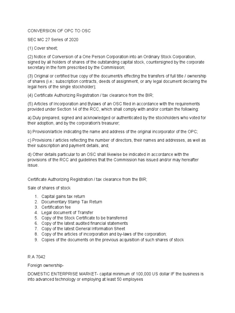 Conversion of Opc To Osc | PDF