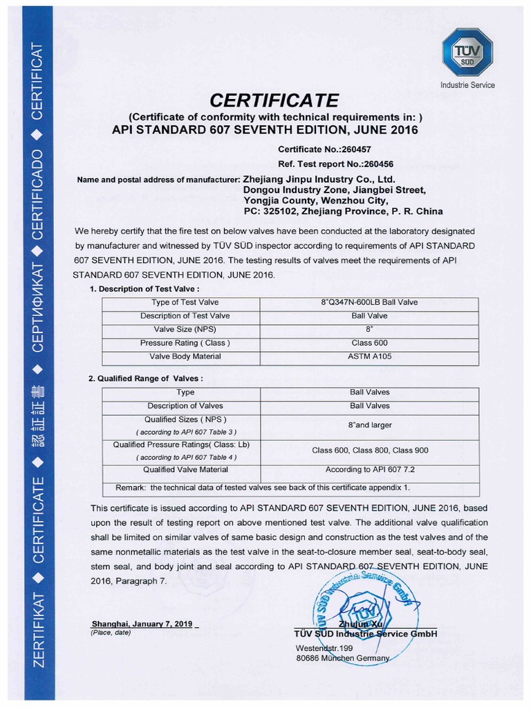 Api 607 600-800-900LB 8in Above | PDF