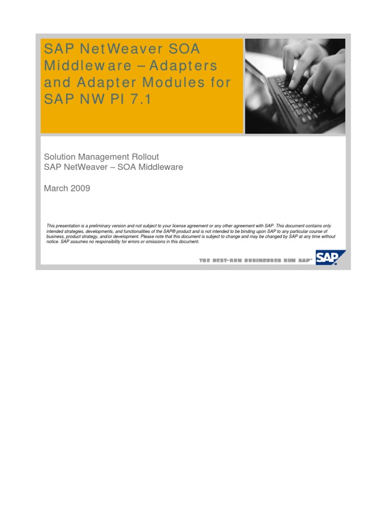 Sap Netweaver Soa Middleware - Adapters and Adapter Modules For Sap NW ...
