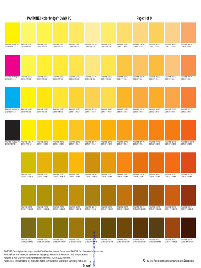Pantone Color Bridge Cmyk PC Page: 1 of 14: Get More Fro | PDF | Color ...