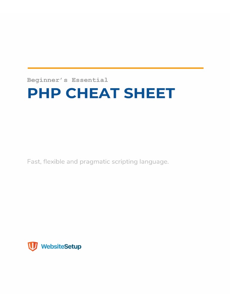 Php Cheat Sheet | PDF