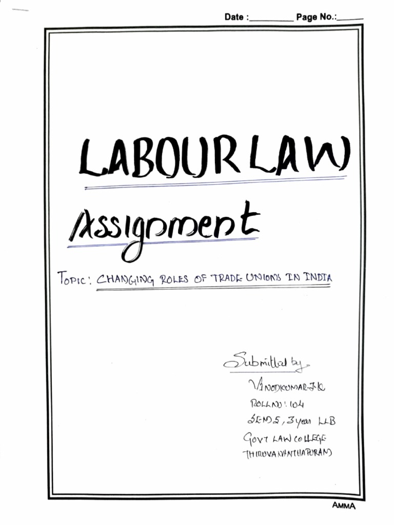 Labour Law Assignment 31 October 2021 | PDF