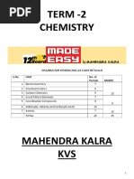 Class 12 Chemistry Formula Sheet | PDF