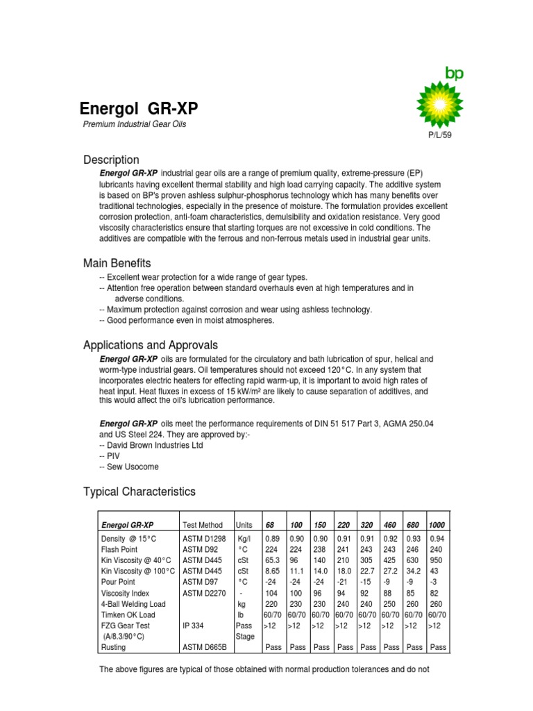 Oli Energol GR-XP | Download Free PDF | Lubricant | Corrosion