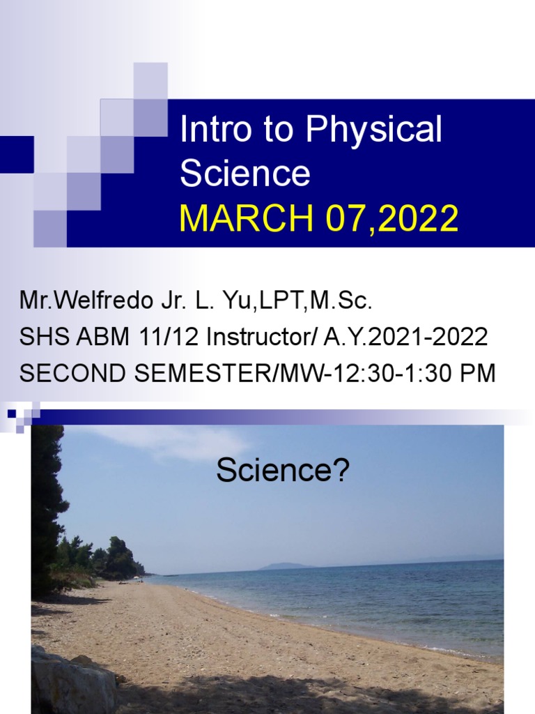 Intro To Physical Science - Chapter 1 | PDF