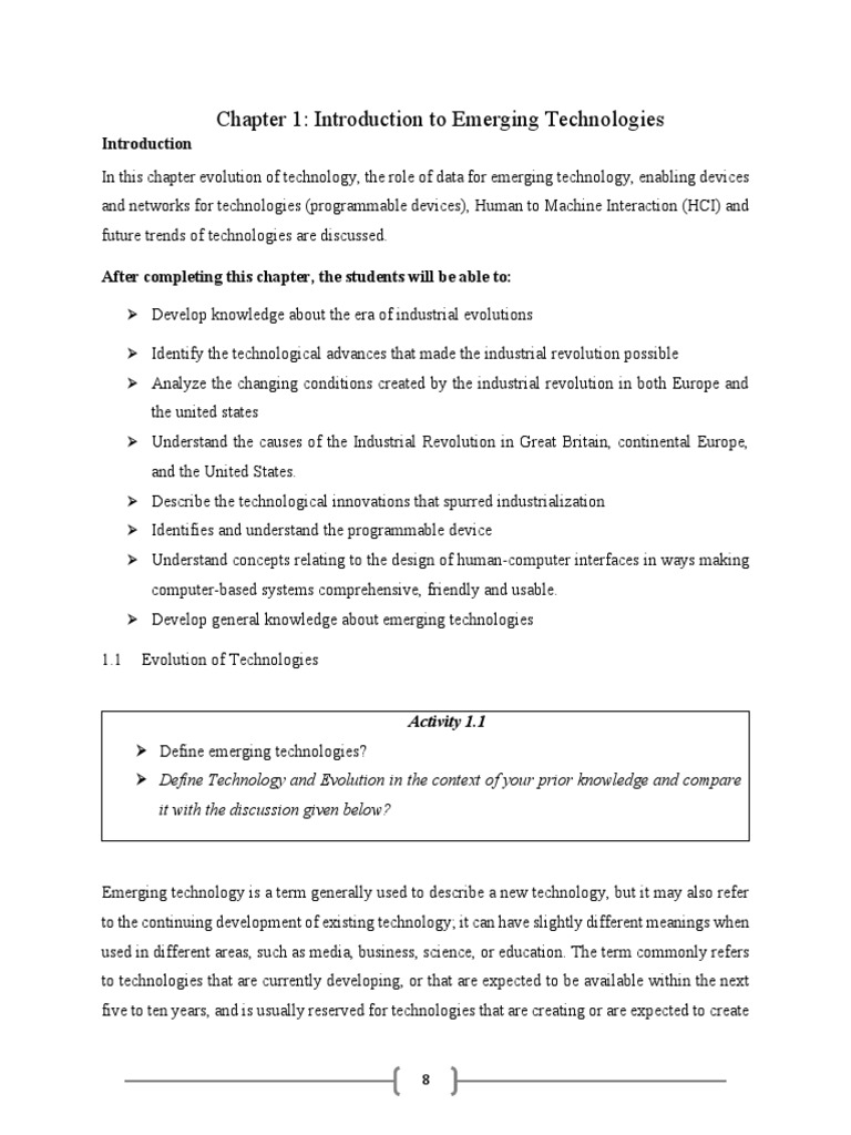 Chapter 1: Introduction To Emerging Technologies | PDF | Human–Computer ...
