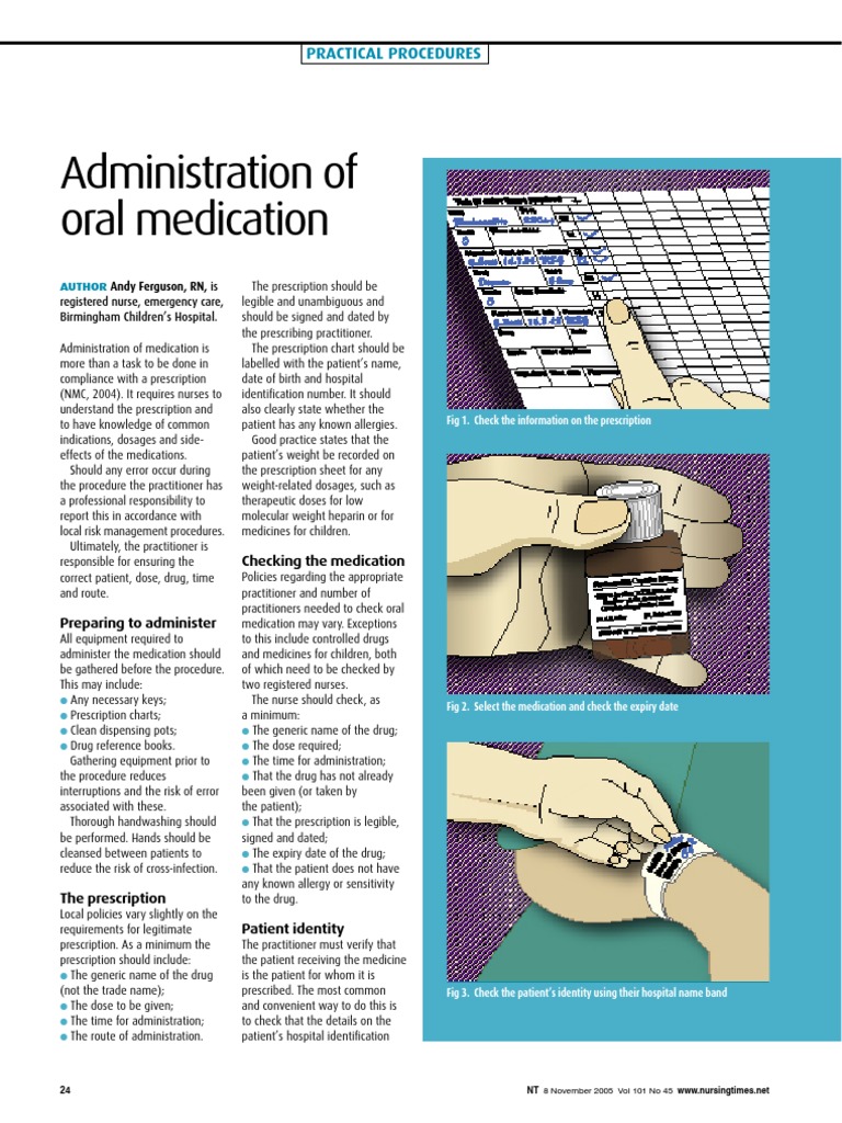 Administration of Oral Medication: Practical Procedures | Download Free ...