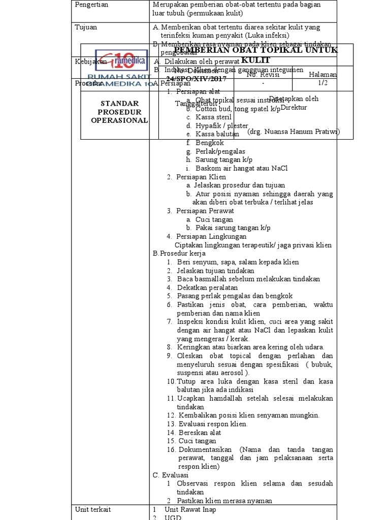 24spoxiv2017pemberian Obat Topikal Untuk Kulit | PDF