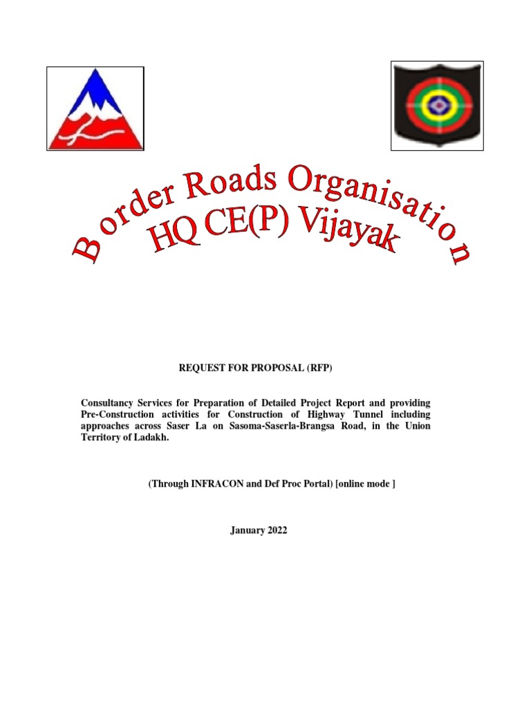 Saser La Tunnel Project RFP | PDF