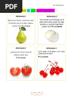 Bingo de Frutas y Verduras | PDF | Alimentos | Vegetales