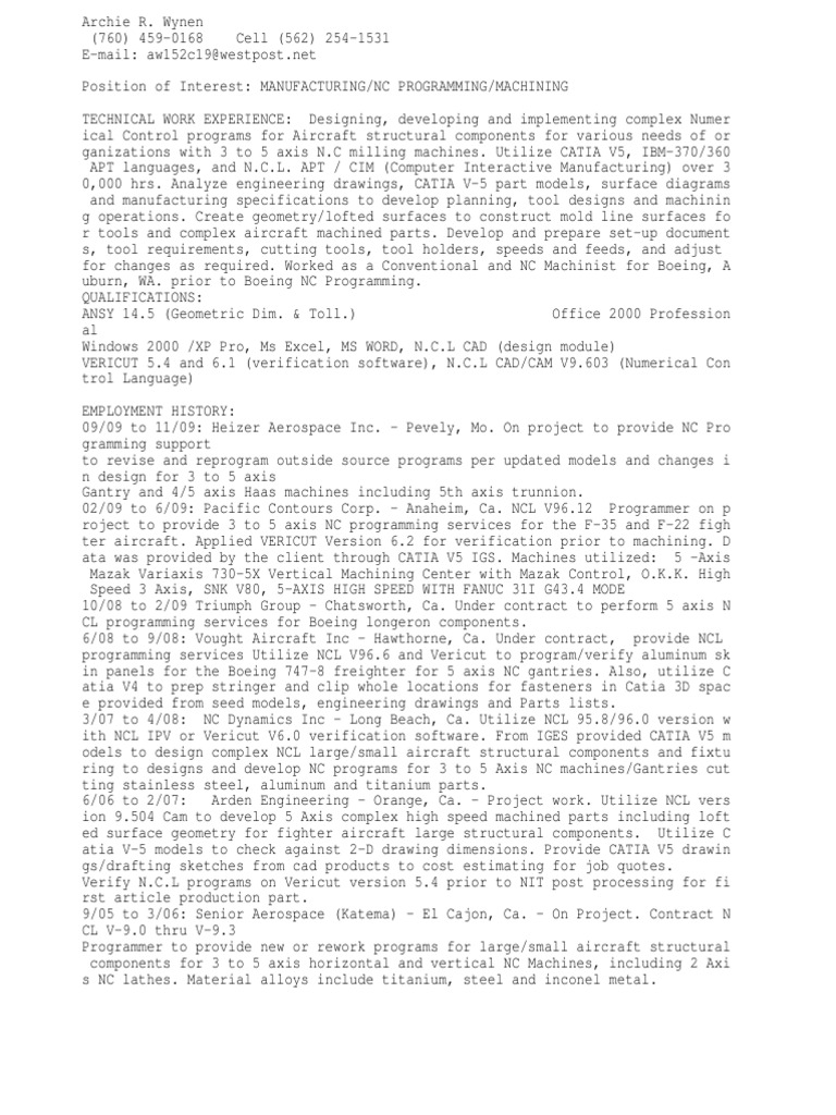 NC Programmer | PDF | Numerical Control | Computer Aided Design