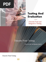 Discreet Point vs. Integrative Test | PDF | Question ...