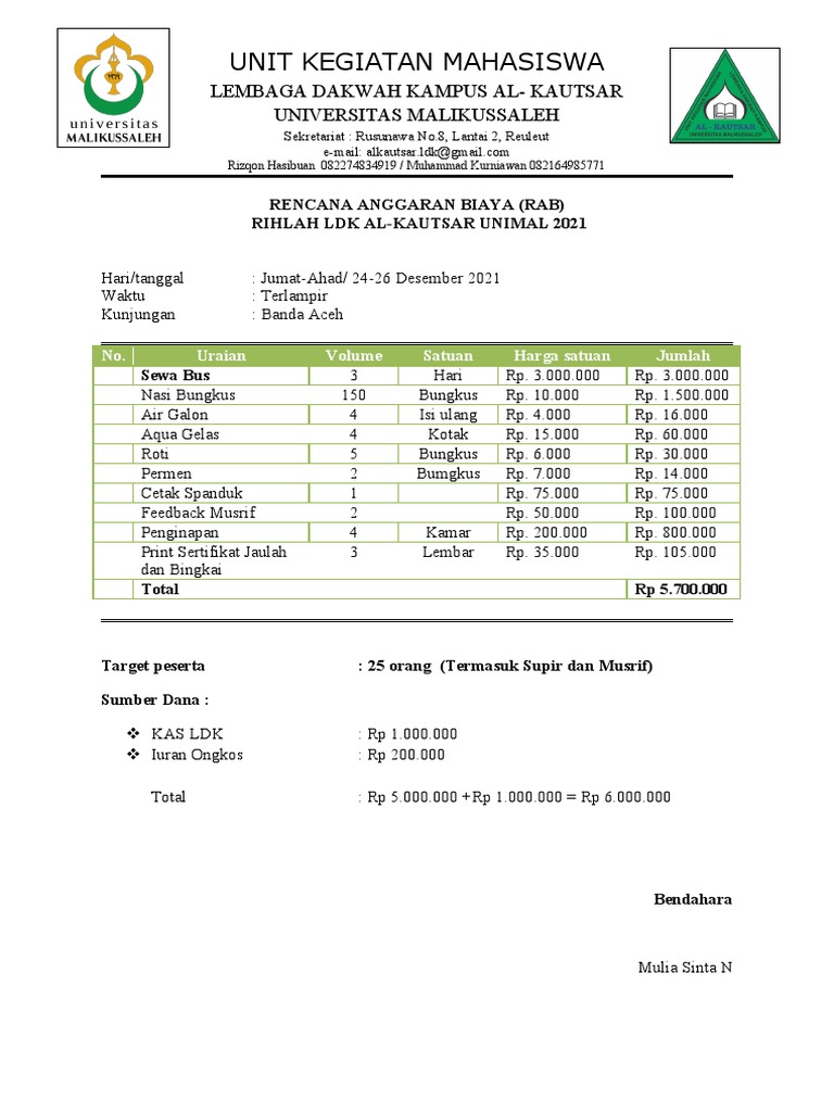 Rab Dan Rundown Rihlah LDK | PDF