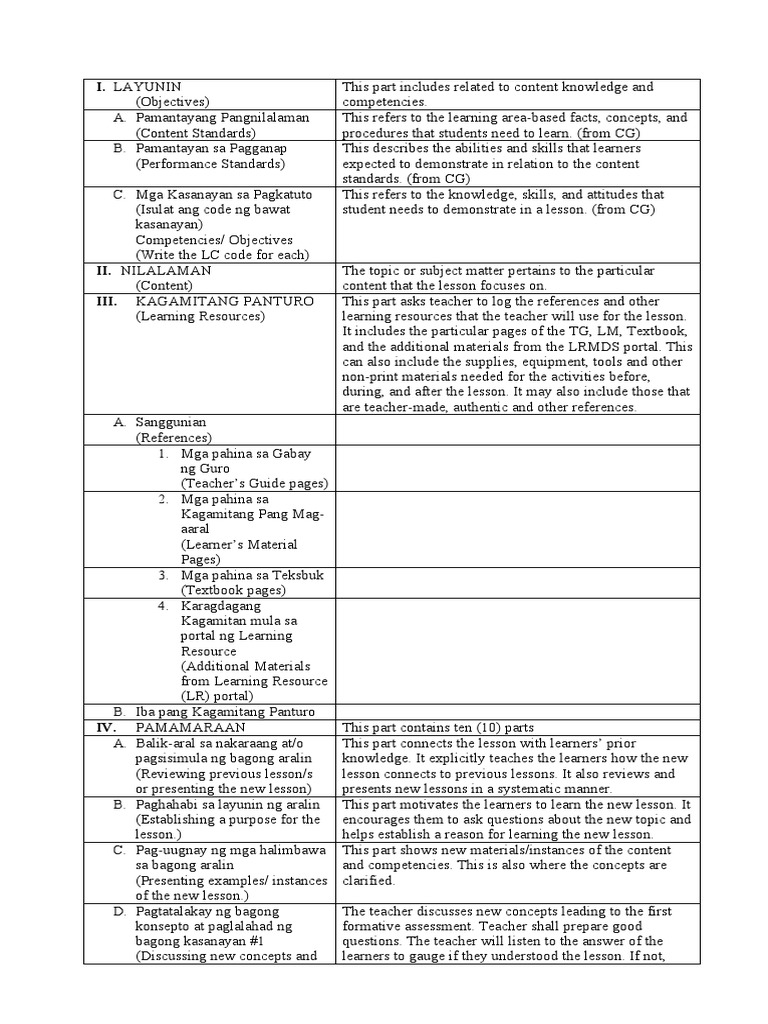 I. Layunin | PDF | Learning | Teachers