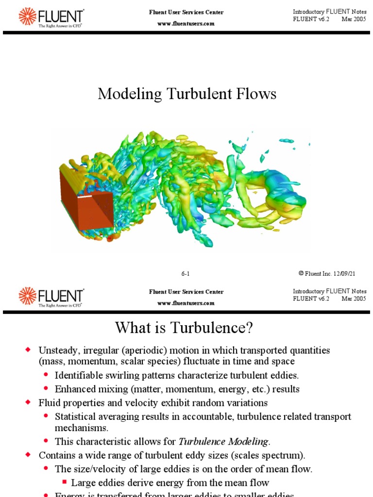 FLUENT Turbulence | PDF | Turbulence | Fluid Dynamics