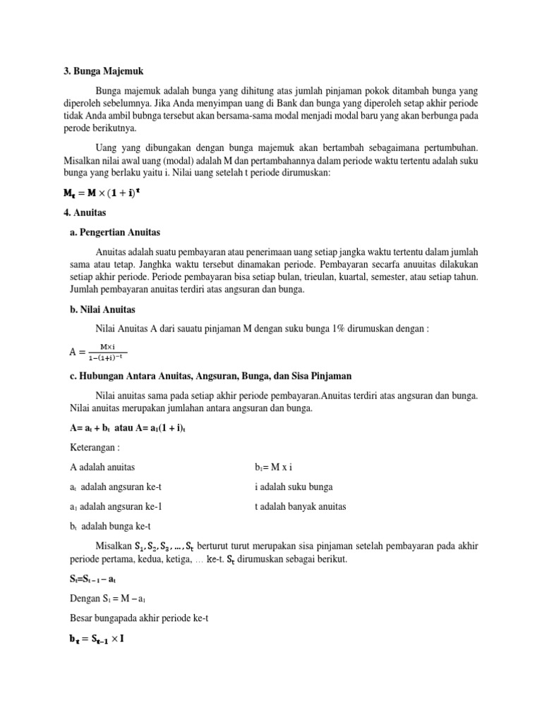 Materi Bunga Majemuk Dan Anuitas | PDF