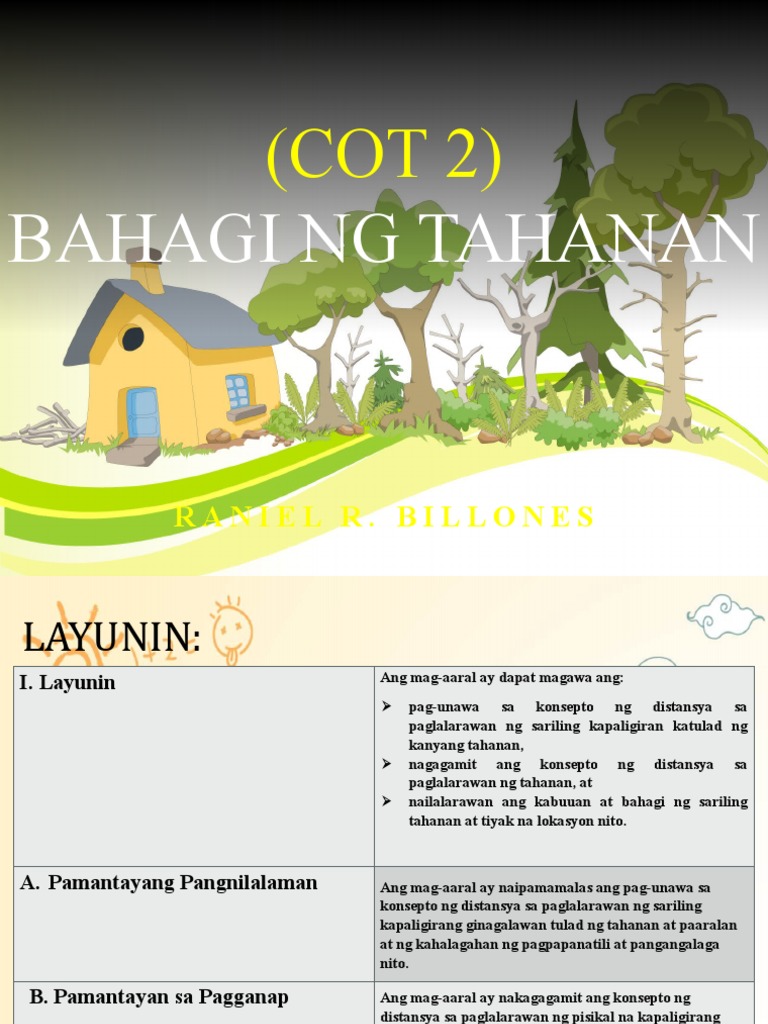 COT2-PPT Bahagi NG Tahanan | PDF