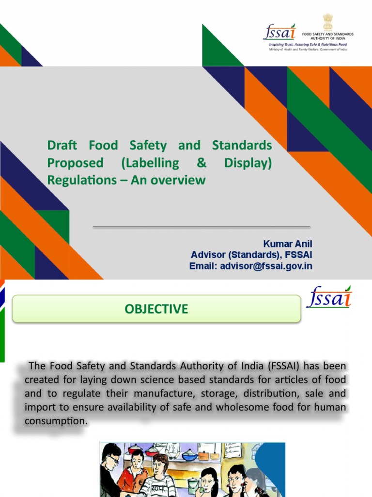 Draft Food Safety and Standards Proposed (Labelling & Display ...