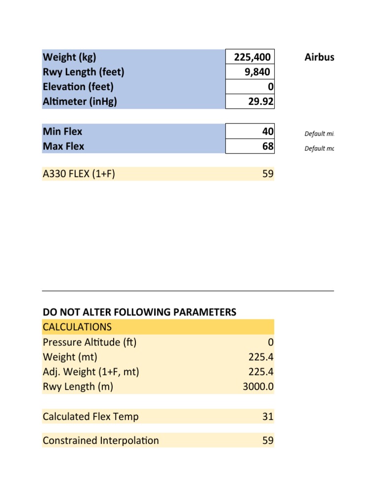 A 330 Flex Calculator | PDF