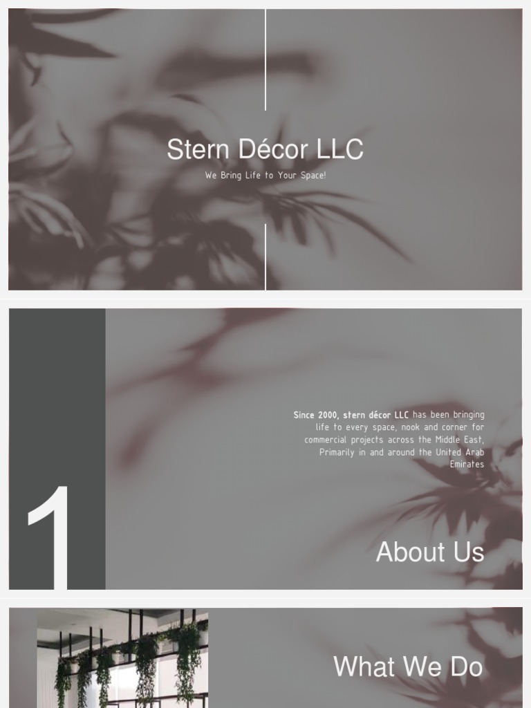 Stern Décor LLC: Interior Fit-Out Portfolio | PDF | Wall | Materials