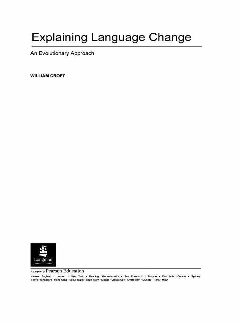 Croft, William - Explaining Language Change - An Evolutionary Approach ...