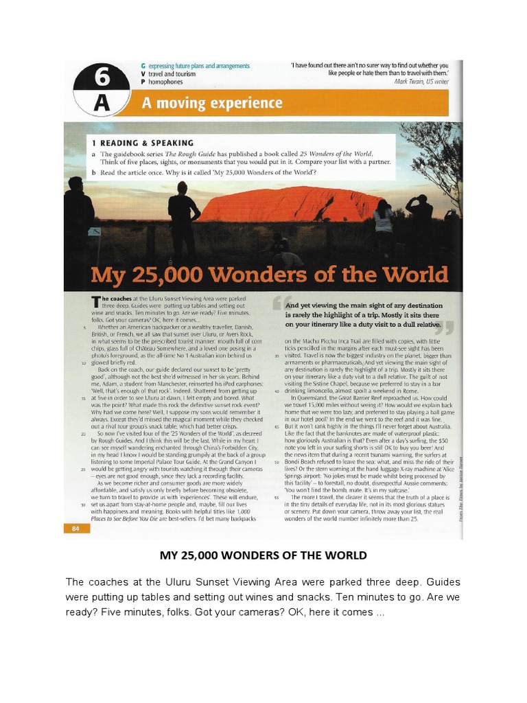 My 25,000 Wonders of The World | PDF