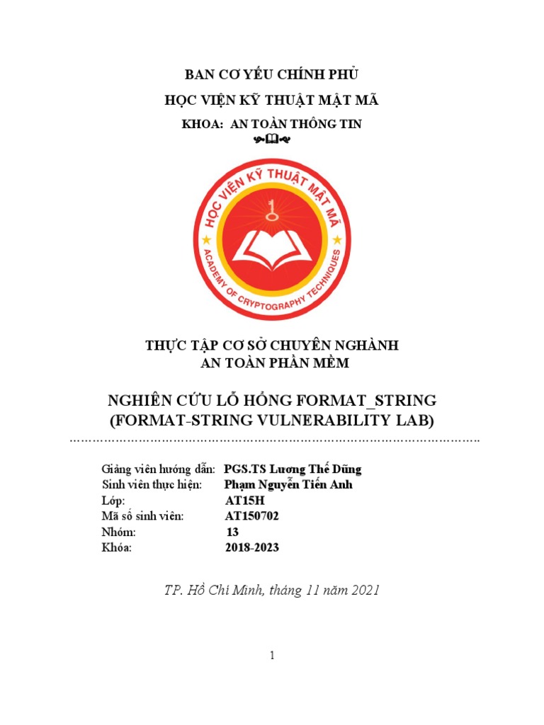 Format-String Vulnerability Lab | PDF