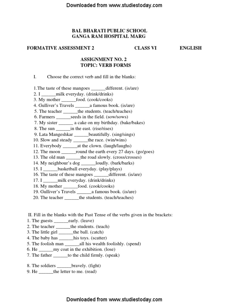 CBSE Class 6 English Practice Worksheets | PDF | Linguistics | Languages