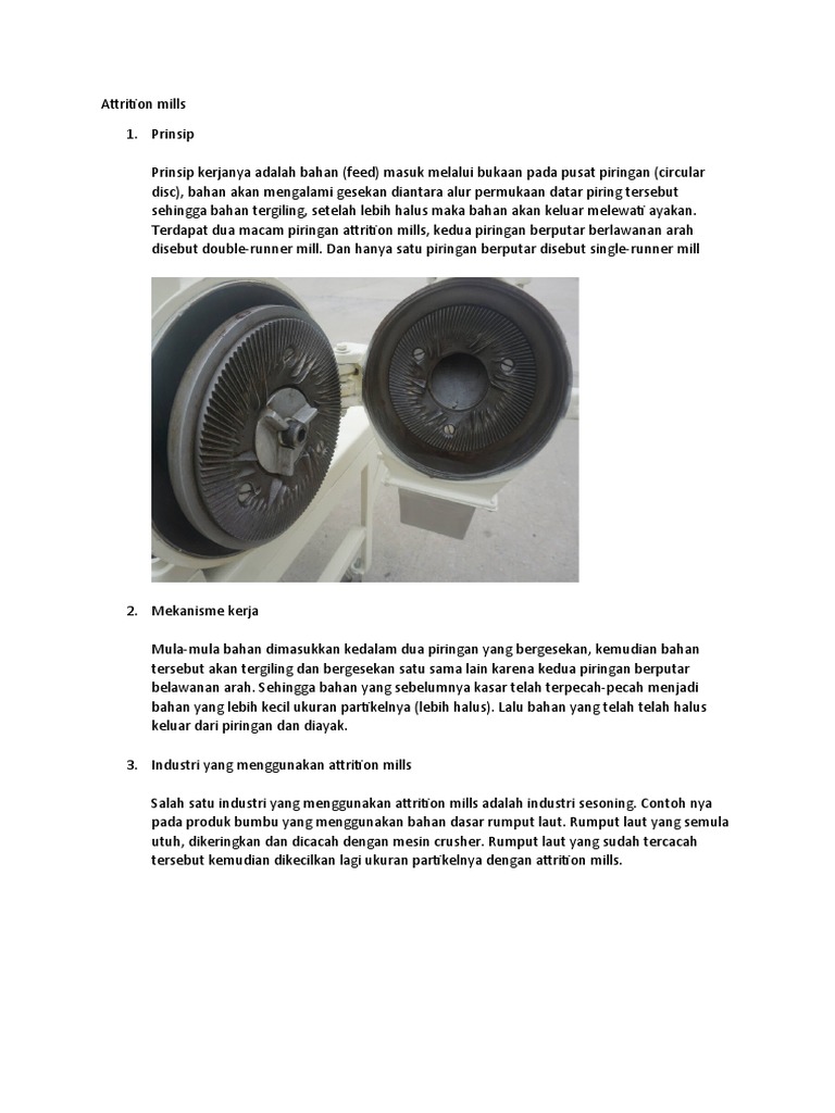 Attrition Mills | PDF