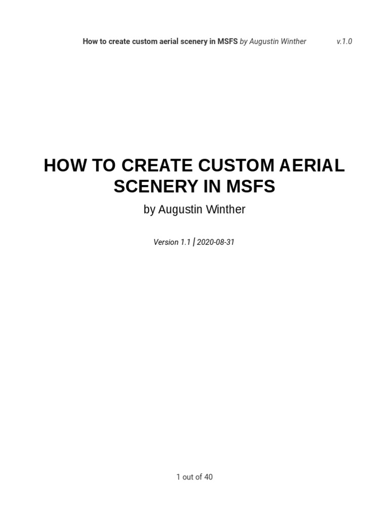 Custom Aerial Scenery in MSFS 2020 | PDF | Computer File | Computing