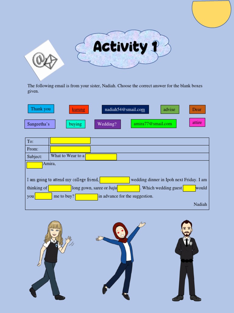 Email Writing Activity Reinforcement Tasks | PDF