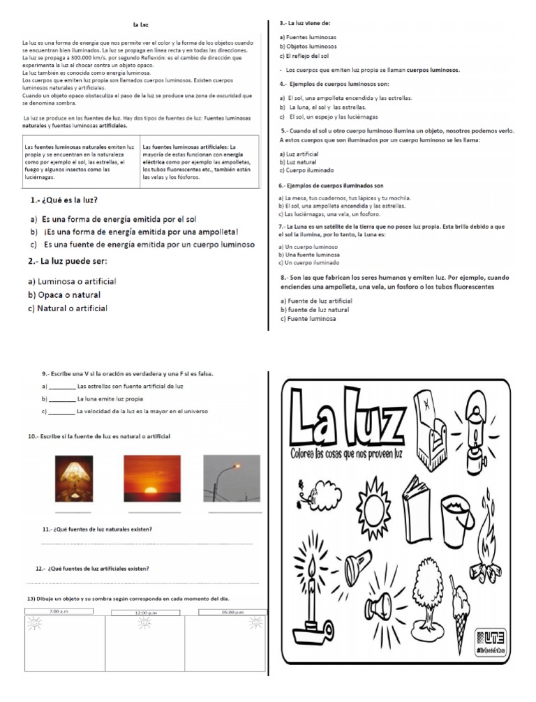 Guia de Refuerzo La Luz | PDF