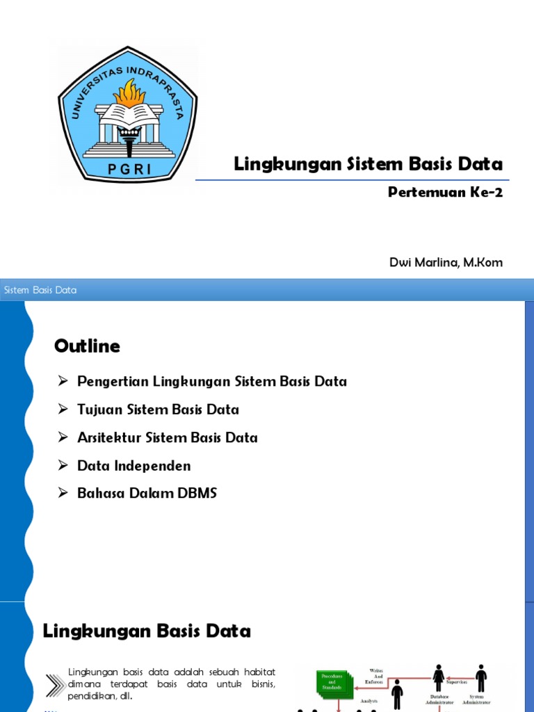Lingkungan Sistem Basis Data | PDF