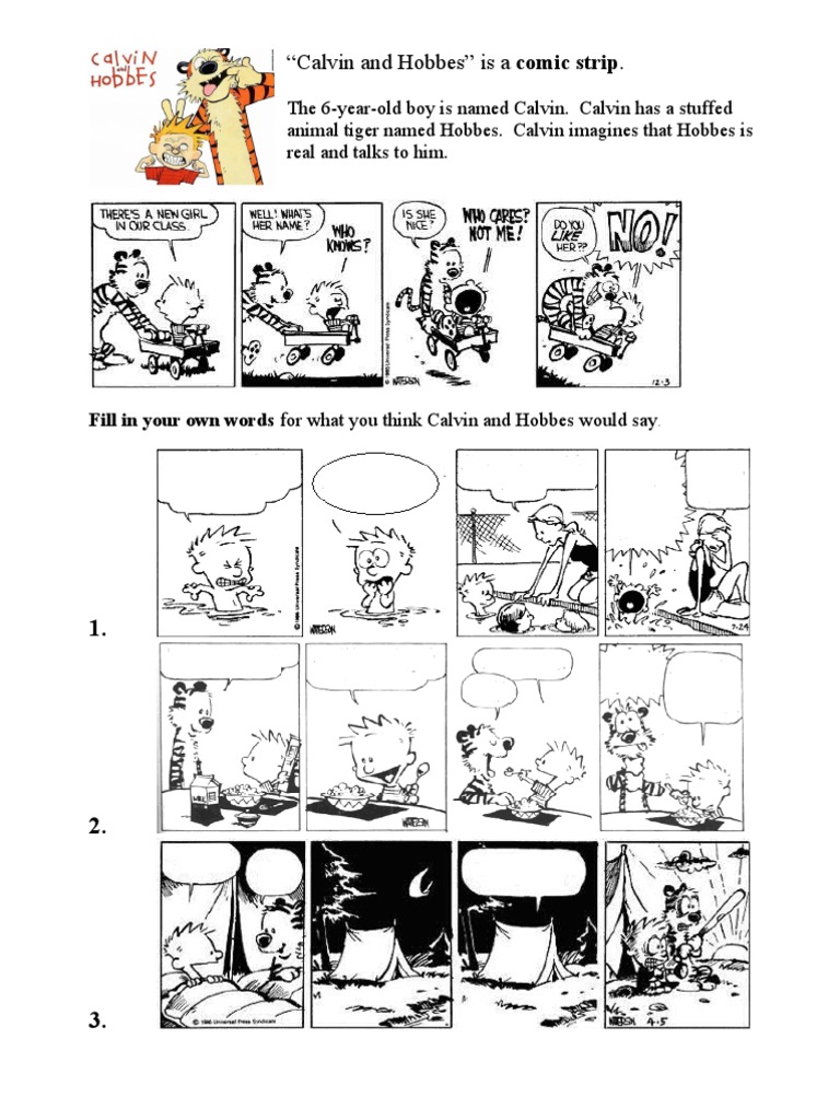Calvin and Hobbes Lesson | PDF